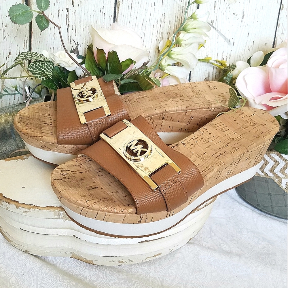 Michael Kors Platform Wedge Sandals - Gem